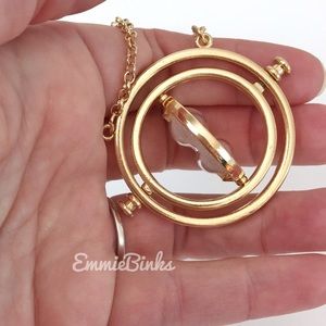 Jewelry | New Gold Hermione Time Travel Hourglass Rotating Time Turner ...